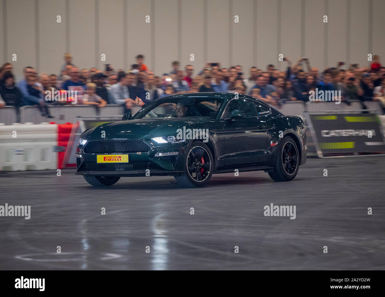 Paul Swift stunt driver, MC'd by Tiff Needell at London Motor Show May ...