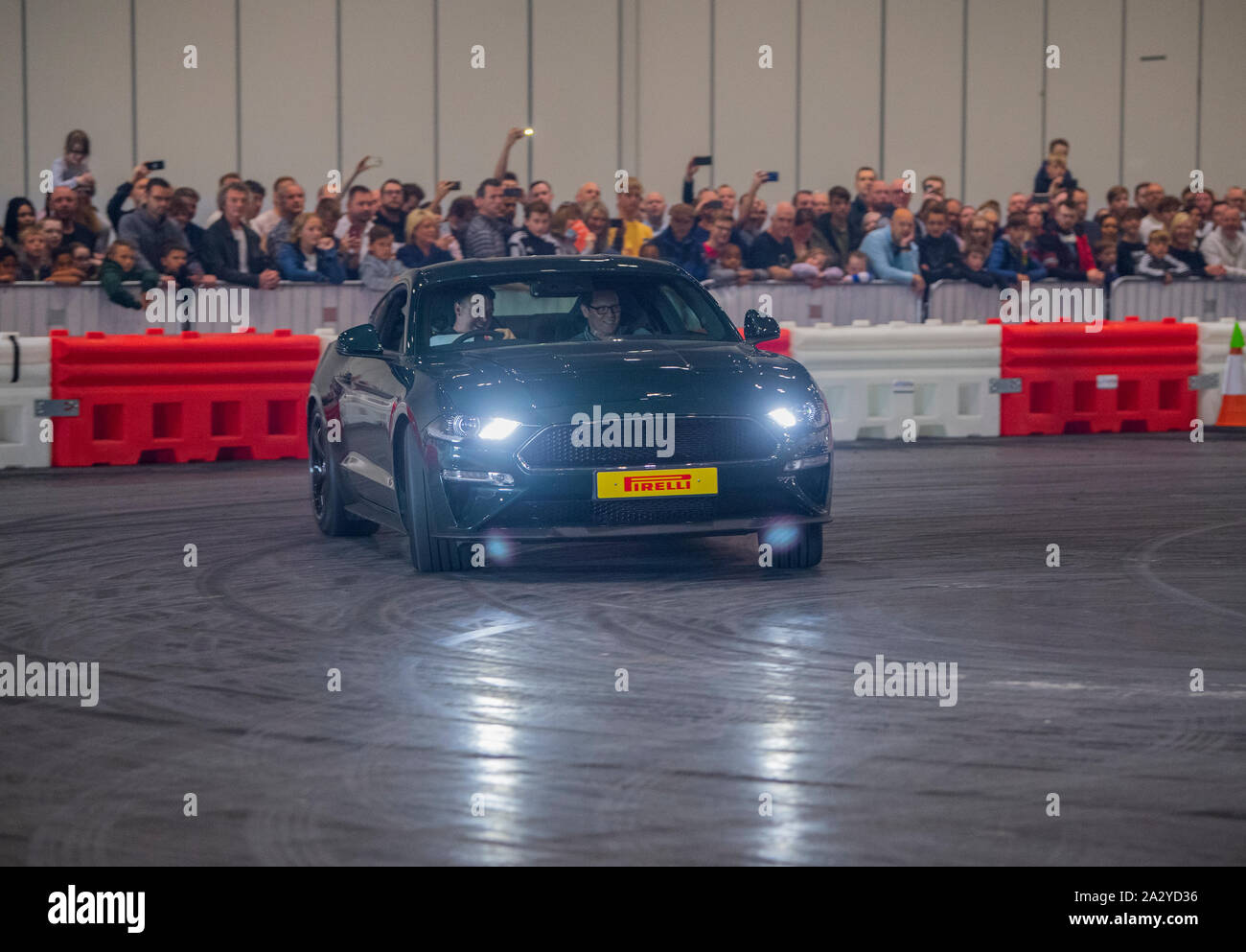 Paul Swift stunt driver, MC'd by Tiff Needell at London Motor Show May ...