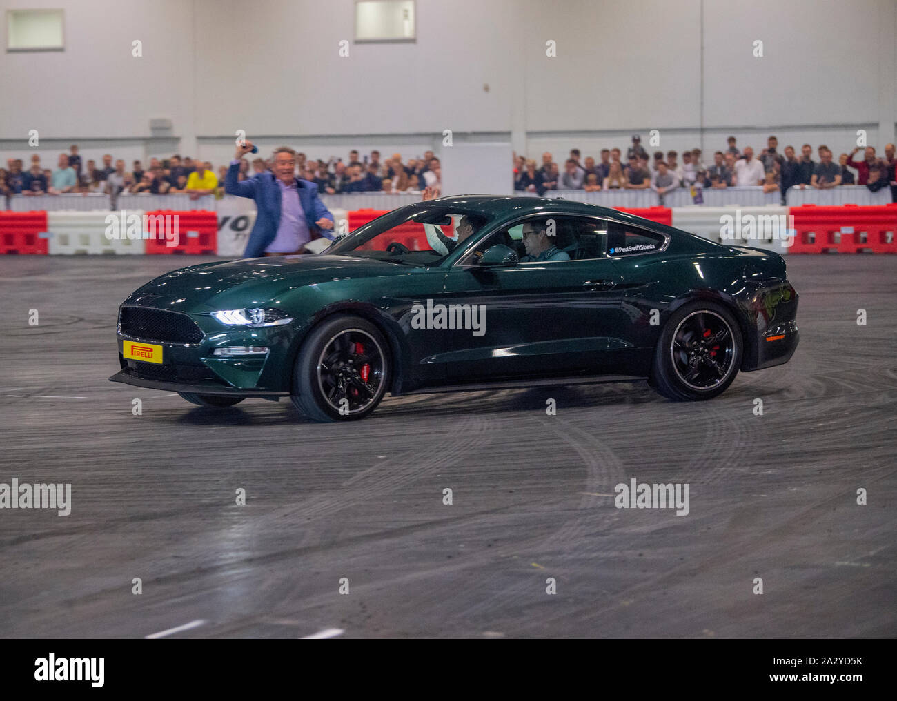 Paul Swift stunt driver, MC'd by Tiff Needell at London Motor Show May ...