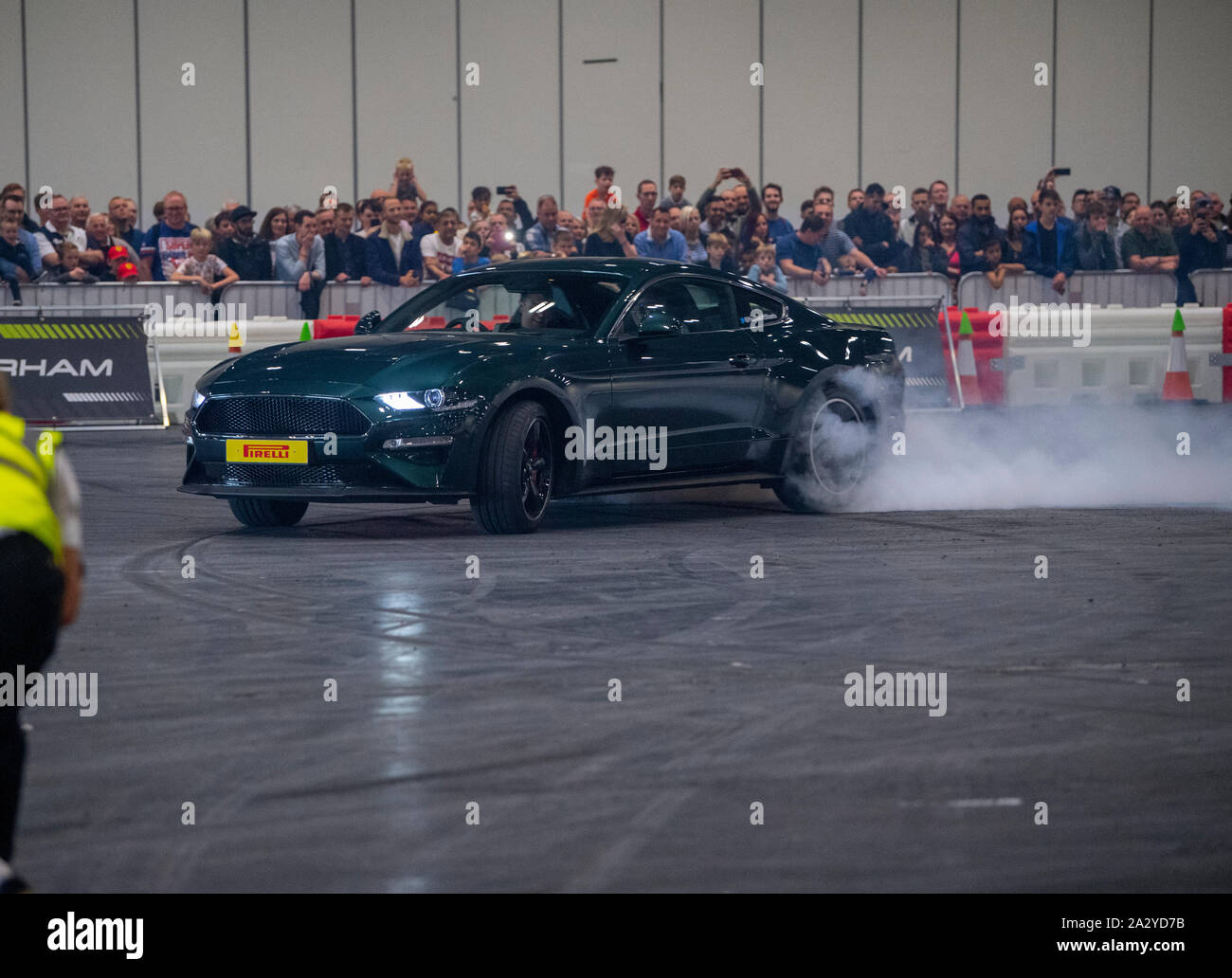 Paul Swift stunt driver, MC'd by Tiff Needell at London Motor Show May ...