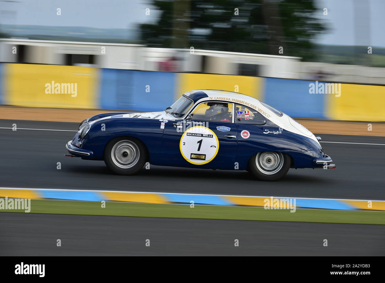 Rahim Aga Khan, Andrew Prill, Richard Clark, Porsche 356 pre-A, Le Mans ...