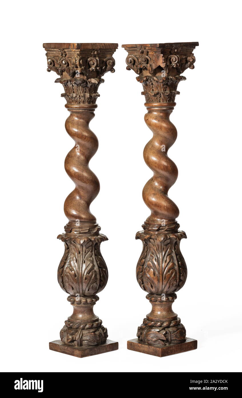 Carved wooden columns Cut Out Stock Images & Pictures - Alamy