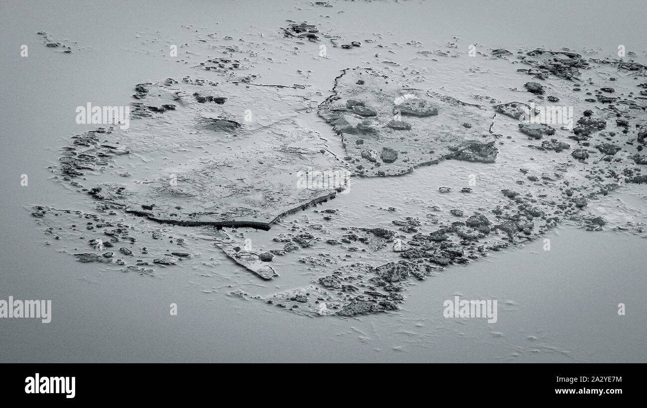 Ice and slushy water in the ocean Stock Photo - Alamy