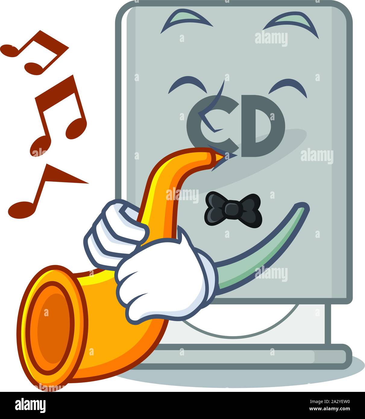 With trumpet rom drive with the cartoon shape Stock Vector Image & Art ...