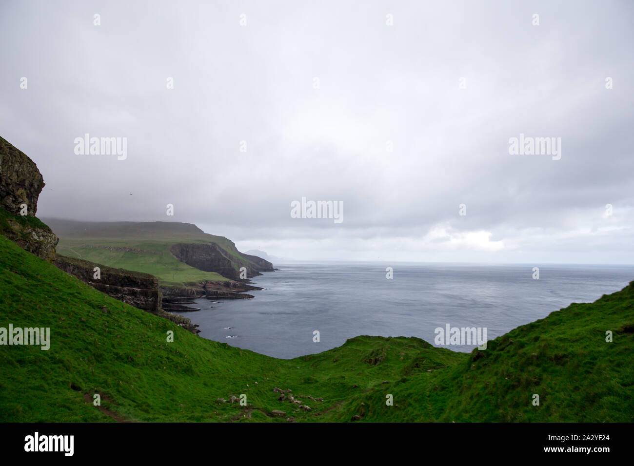 Dramatic landscape on Faroe Islands. The nature of the Faroe Islands in ...