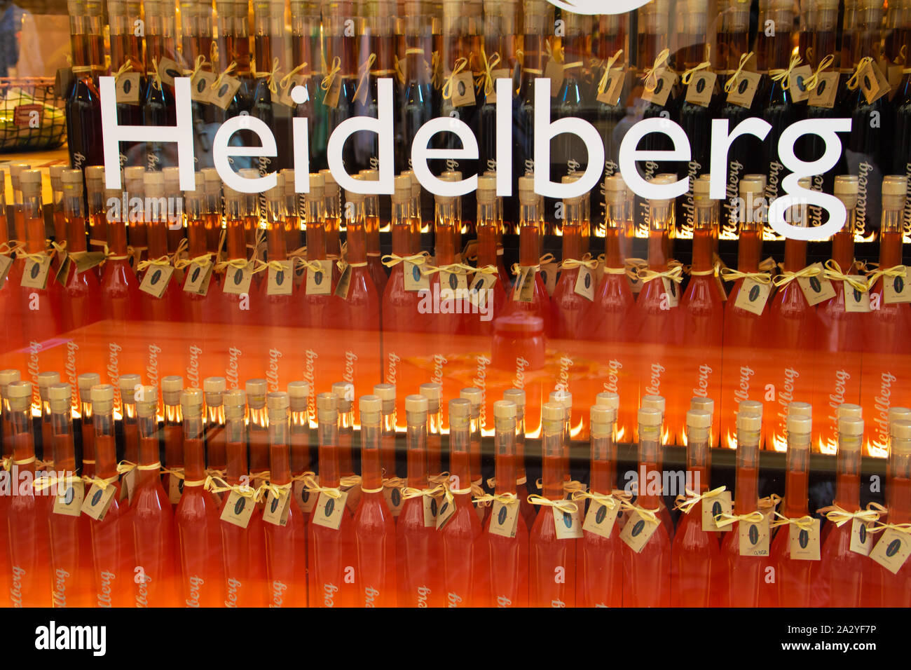 Heidelberg, Germany - September 24 2016: Liqueur bottles in a shop ...