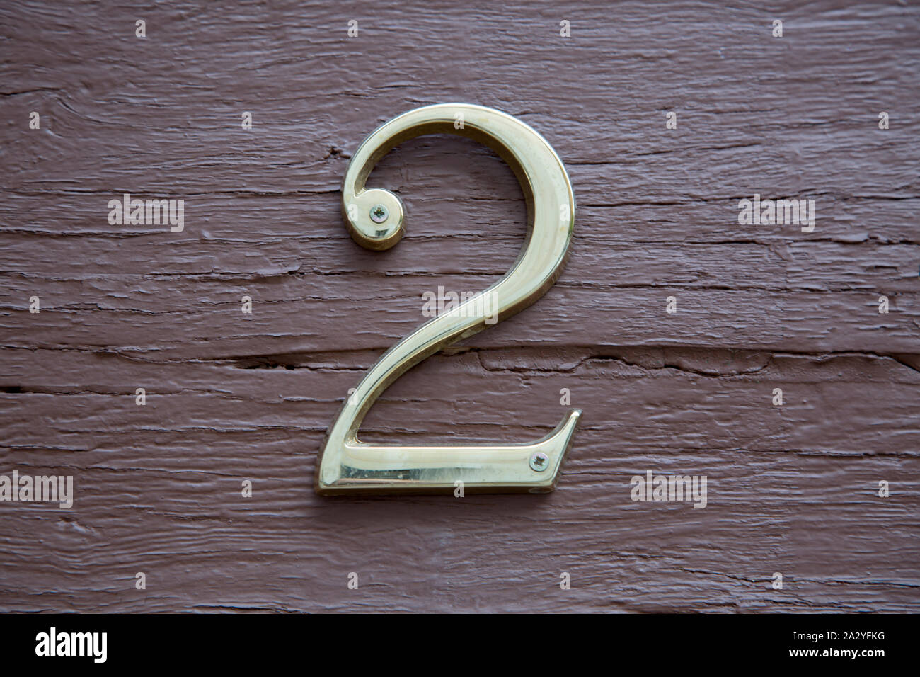 Number Two above Door Entrance Stock Photo - Alamy