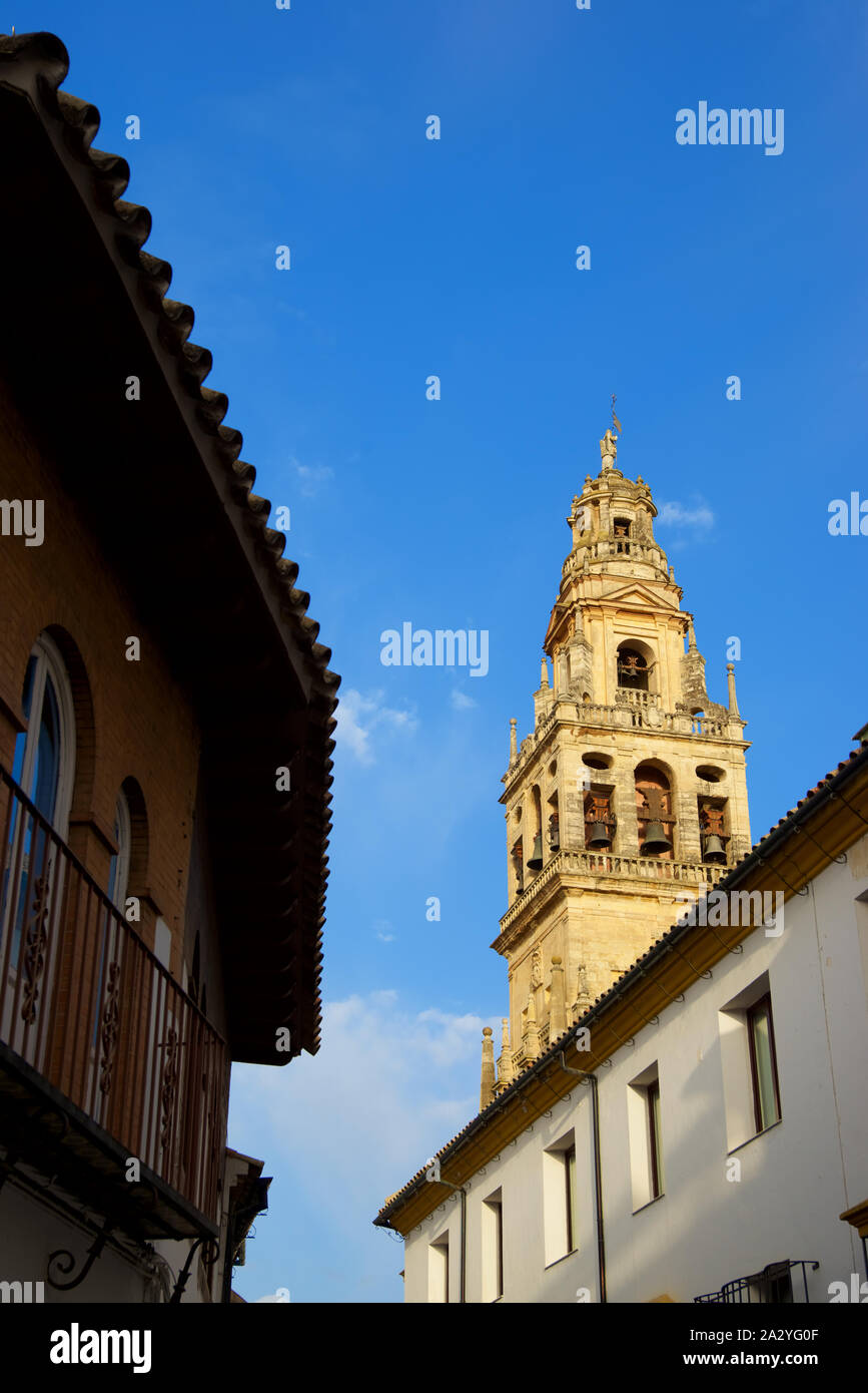 View of the tower of Cordoba Mosque in Spain Stock Photo - Alamy