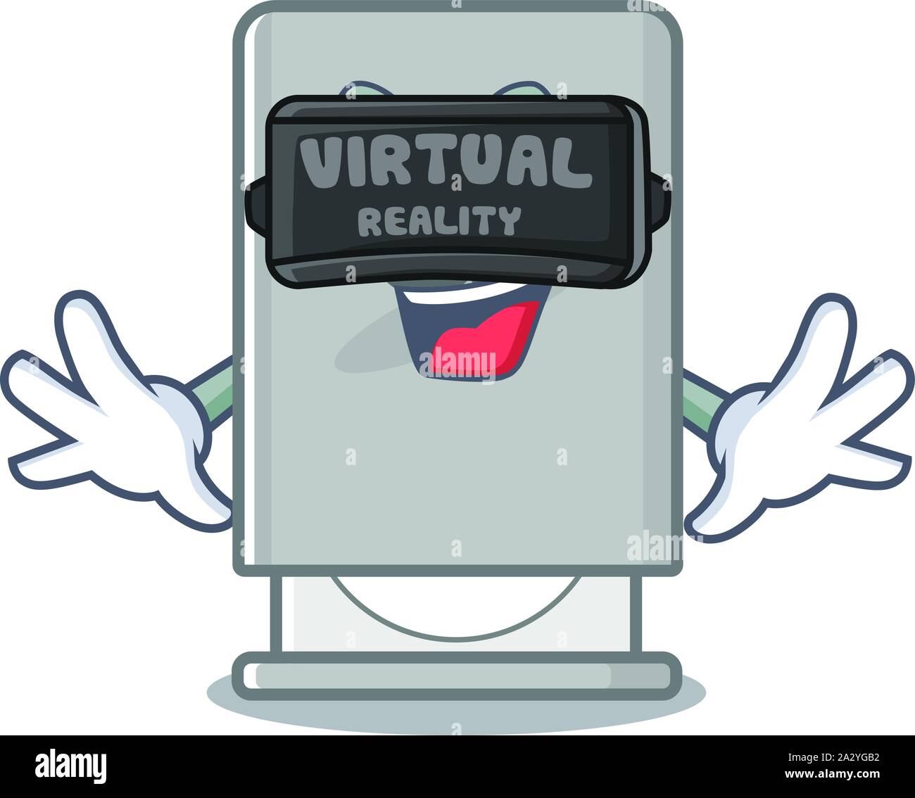 Virtual reality rom drive with the cartoon shape Stock Vector Image ...