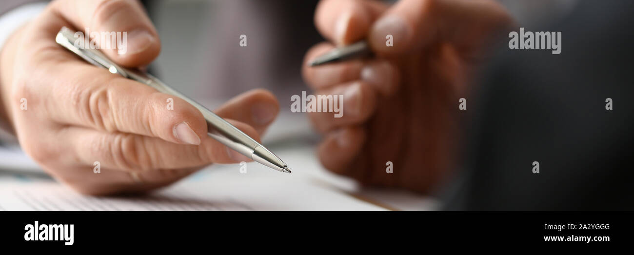 Male arm in suit and tie fill form clipped Stock Photo - Alamy