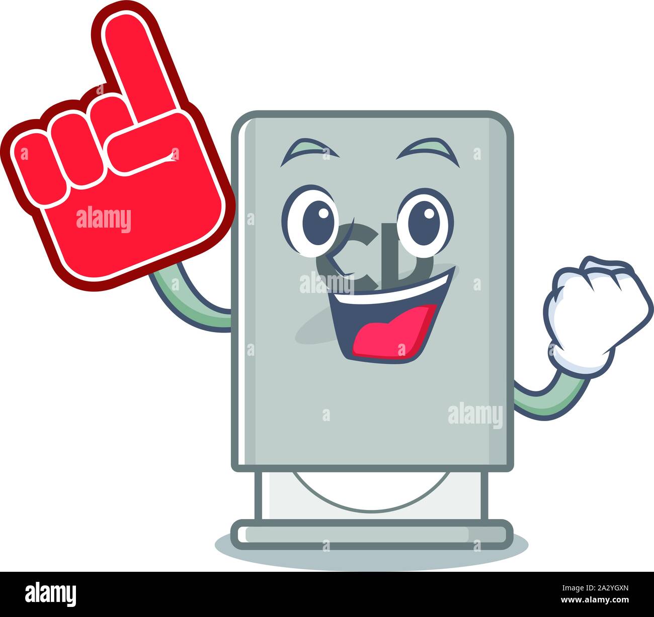 Foam finger rom drive toys above character chair Stock Vector Image ...
