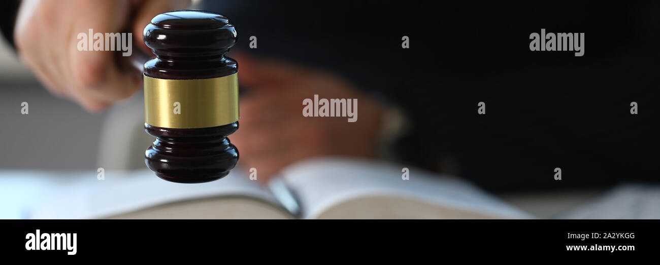 Judge holding hammer hi-res stock photography and images - Alamy