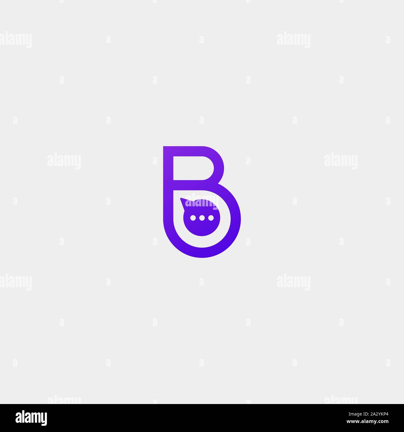 B chat logo hi-res stock photography and images - Alamy
