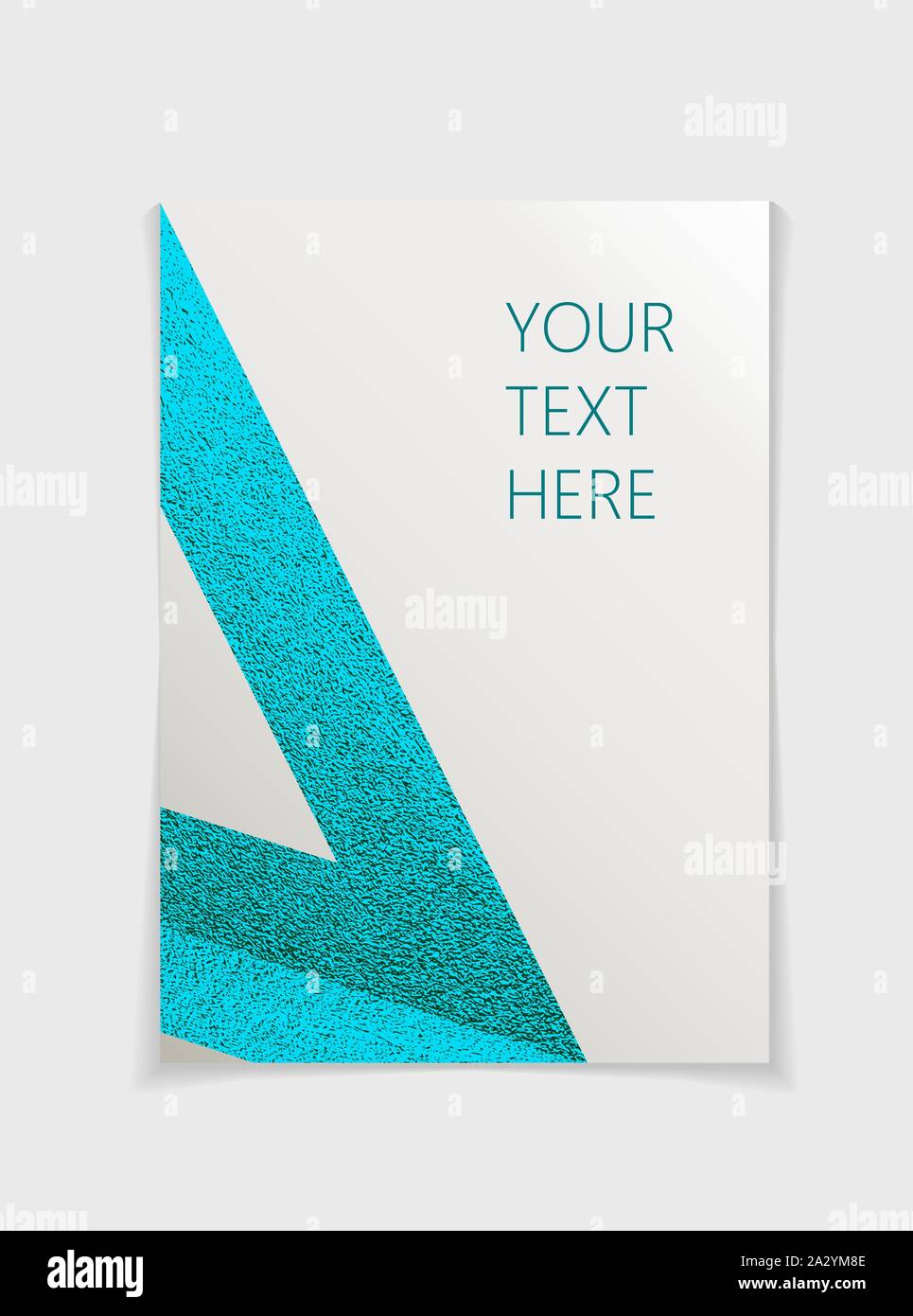 Brochure with modern blue geometric elements. Cover page design ...