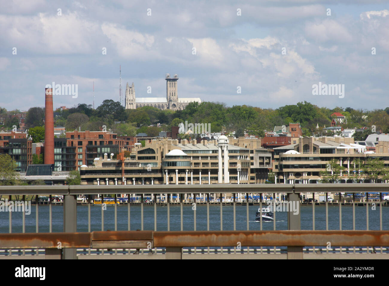 View of the Potomac River and buildings in Washington DC, USA Stock ...