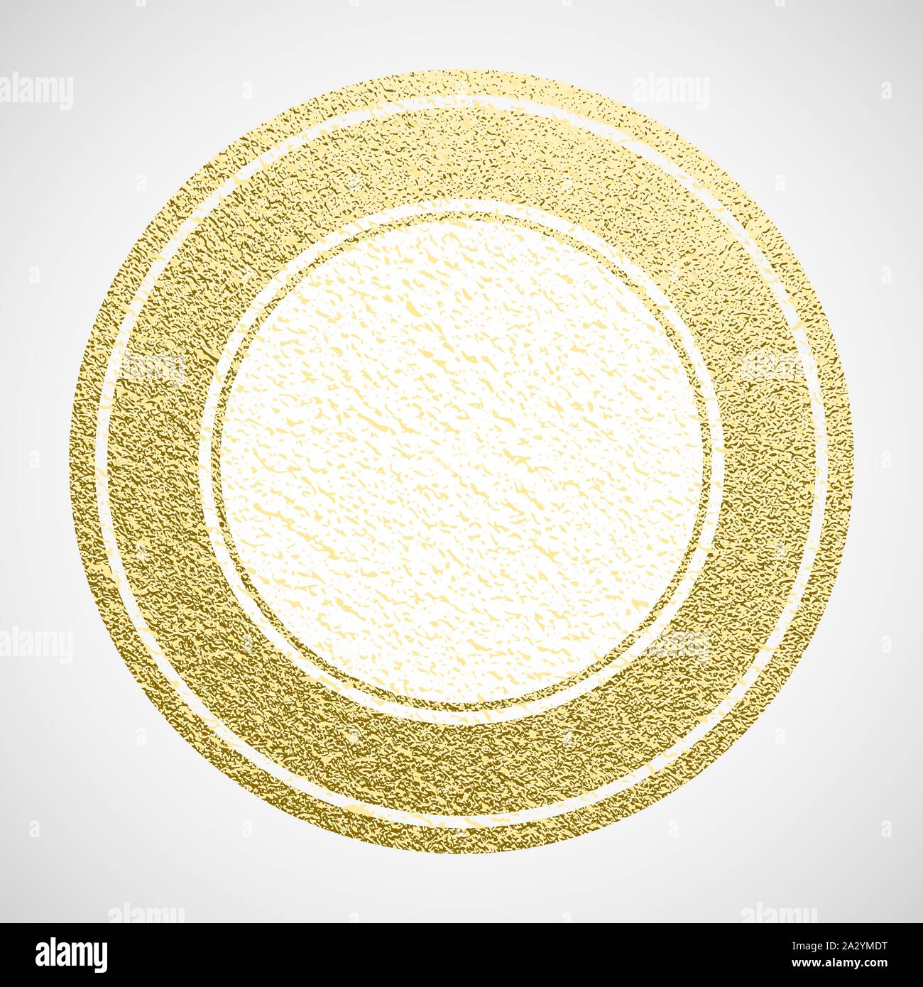 Vector illustration. Gold rubber stamp. Grunge texture. Abstract empty ...