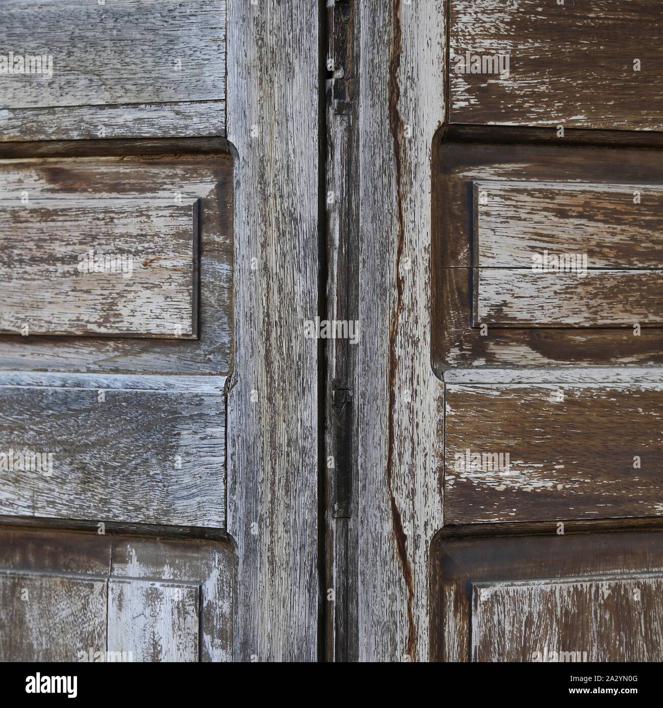 Close up of two old wooden doors Stock Photo - Alamy