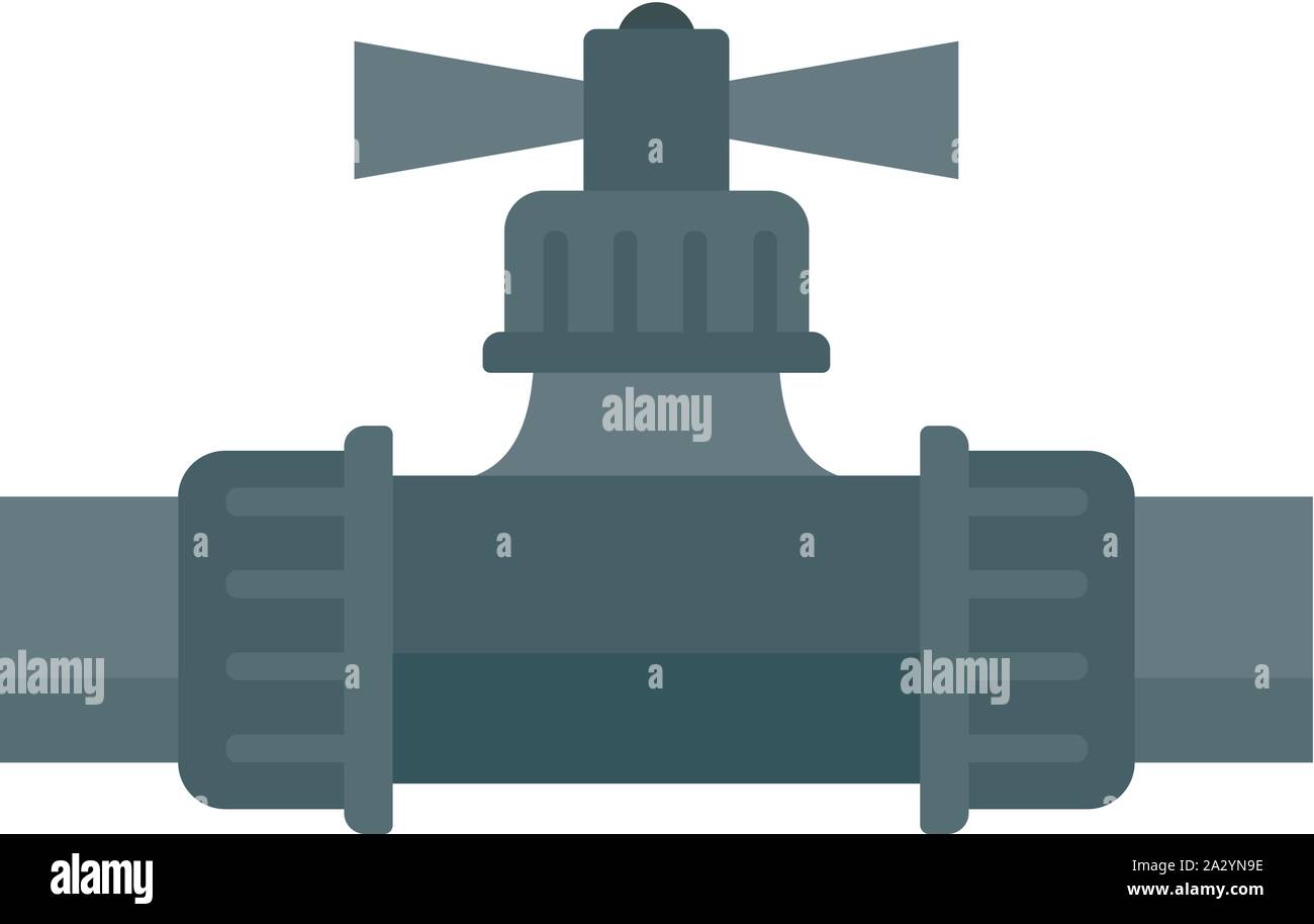 Water irrigation tap icon. Flat illustration of water irrigation tap ...