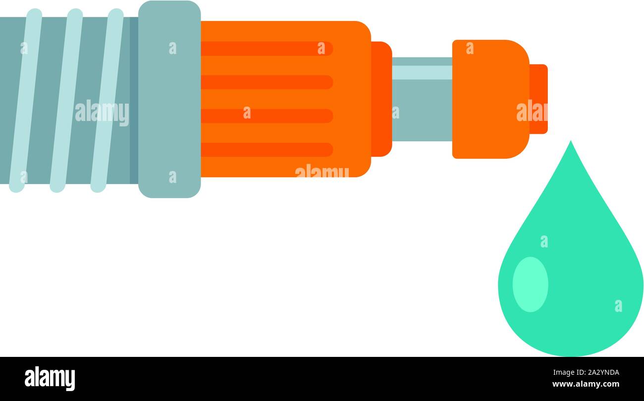 Drop irrigation pipe icon. Flat illustration of drop irrigation pipe ...