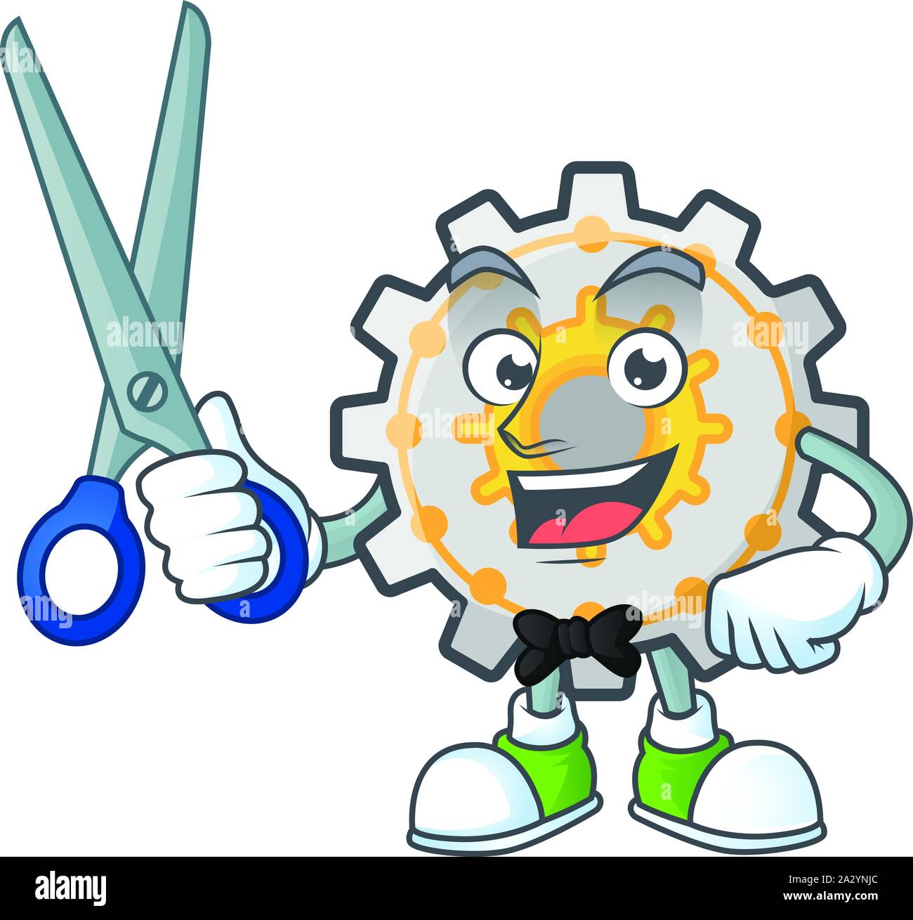 Barber gear machine cartoon character mascot style Stock Vector Image ...