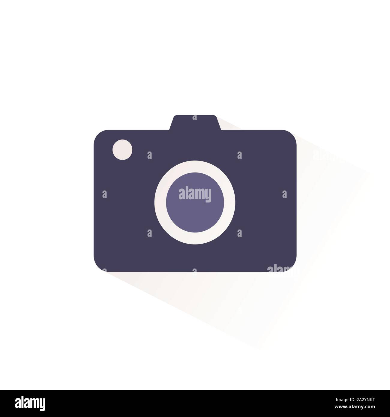 Camera color icon with shadow. Flat vector illustration Stock Vector ...