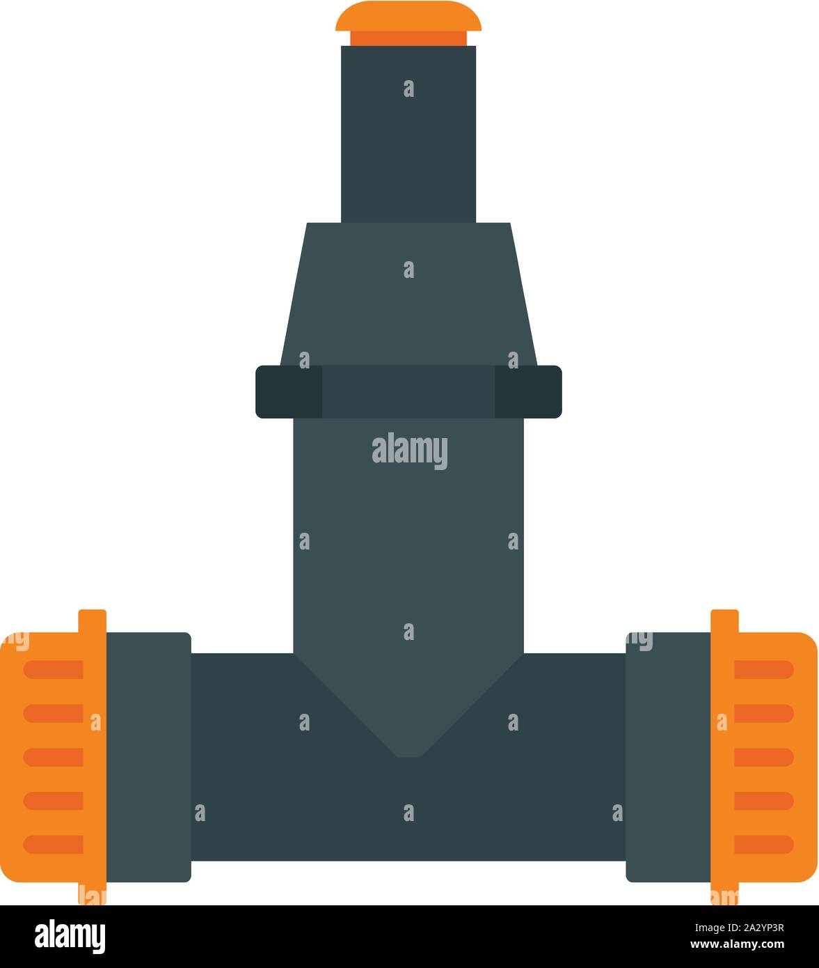 Pipe connect irrigation icon. Flat illustration of pipe connect ...