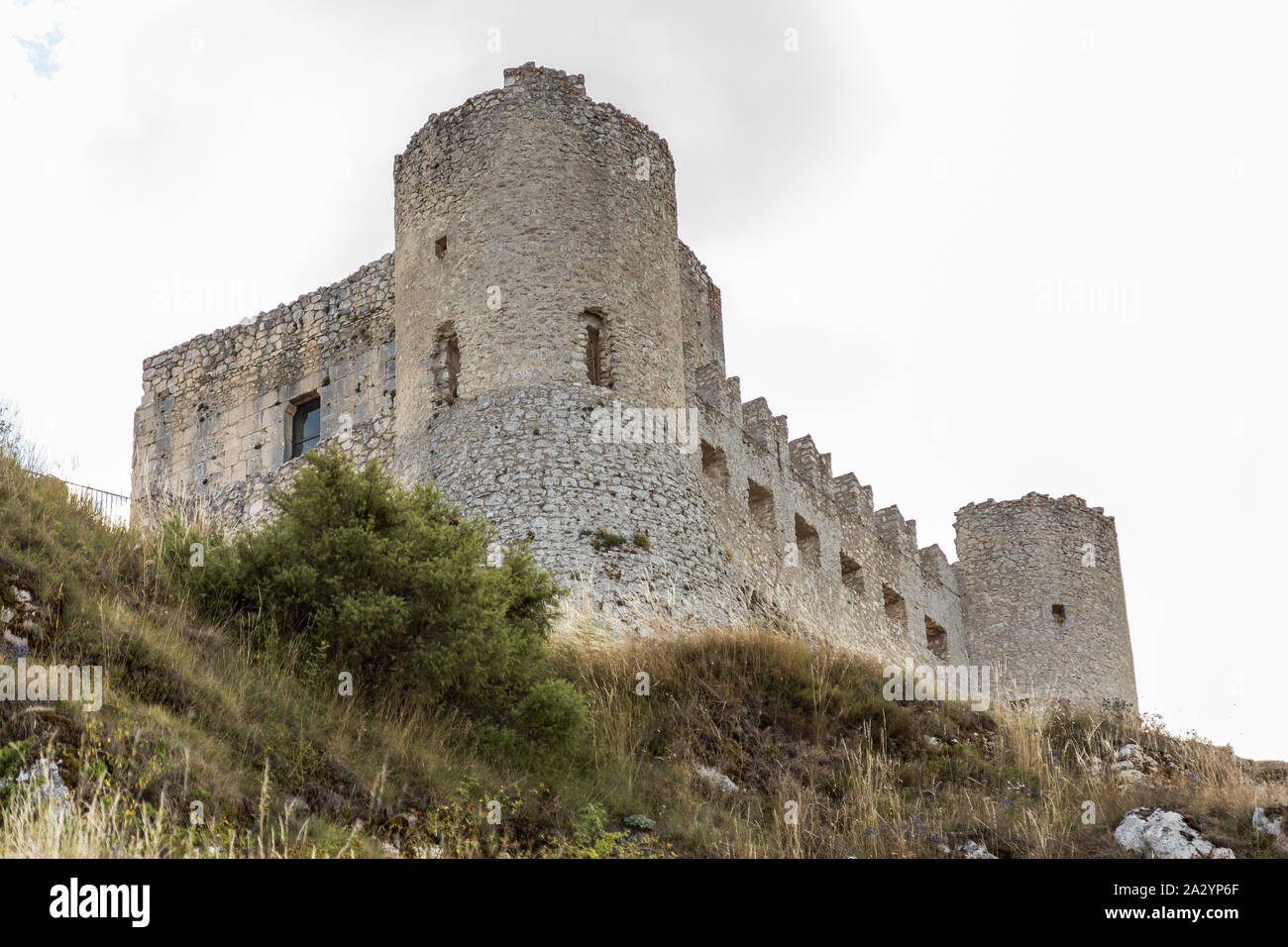 Rocca Calascio, old medieval castle on the Apennine mountains in the ...