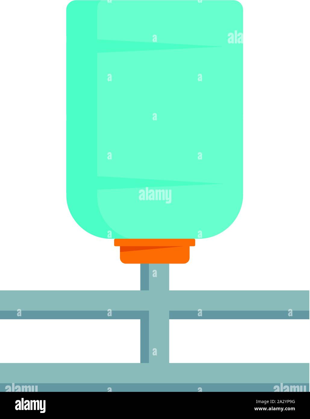 Drop barrel irrigation icon. Flat illustration of drop barrel ...