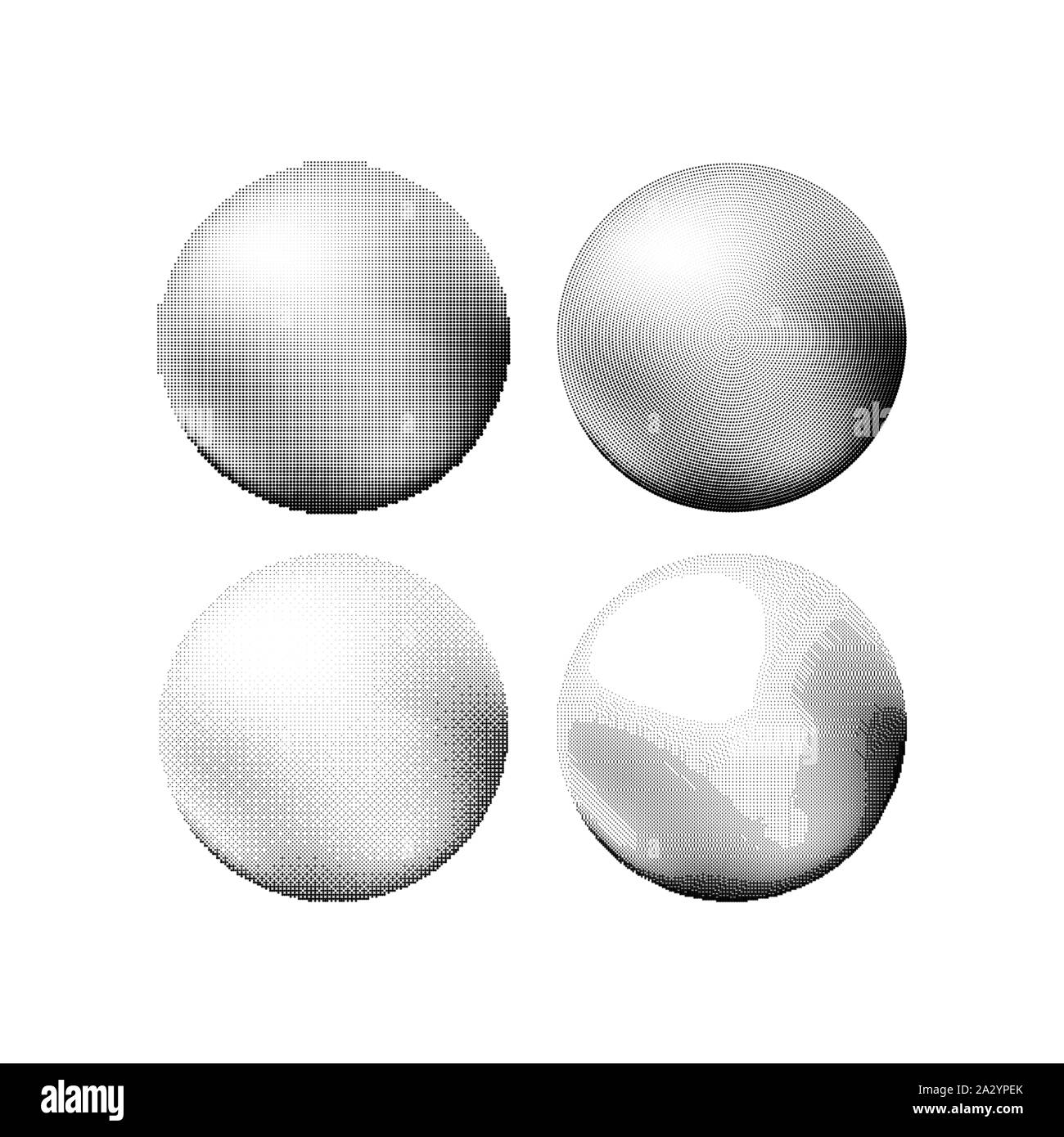 Halftone Pattern. Set of Dots. Dotted Balls. Overlay Grunge Template ...