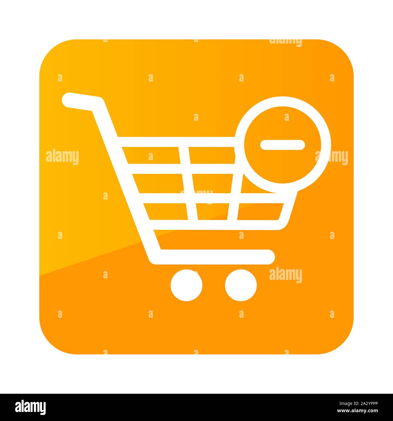 Shopping cart icon with minus. Remove from cart. E-commerce sign. Graph ...