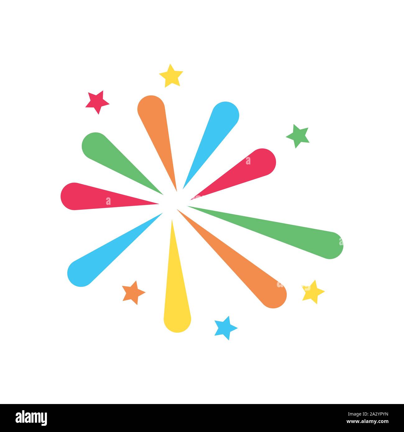 Fireworks graphic design template vector isolated illustration Stock ...