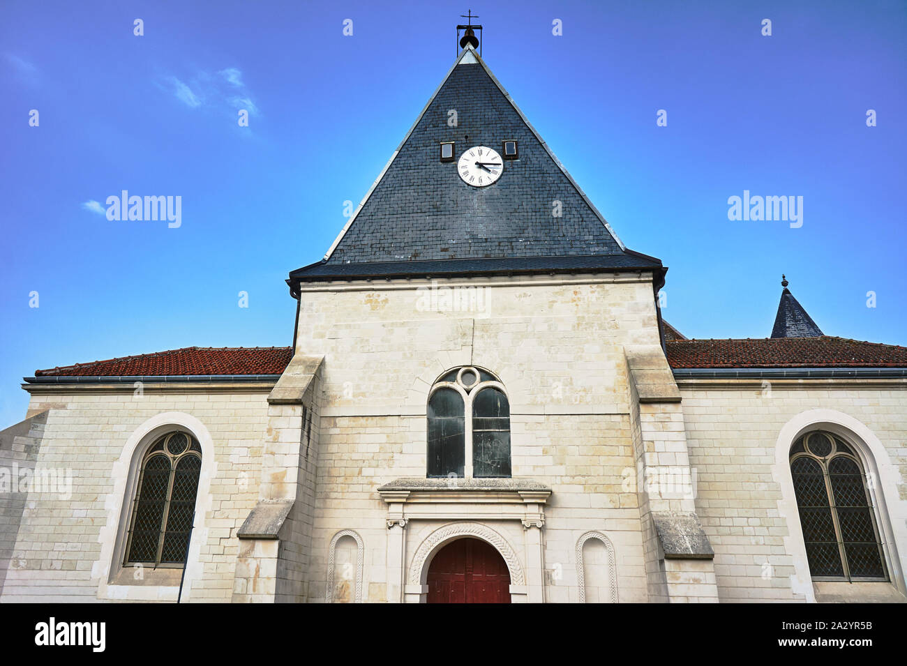 Medieval parish church in Champagne, France Stock Photo - Alamy