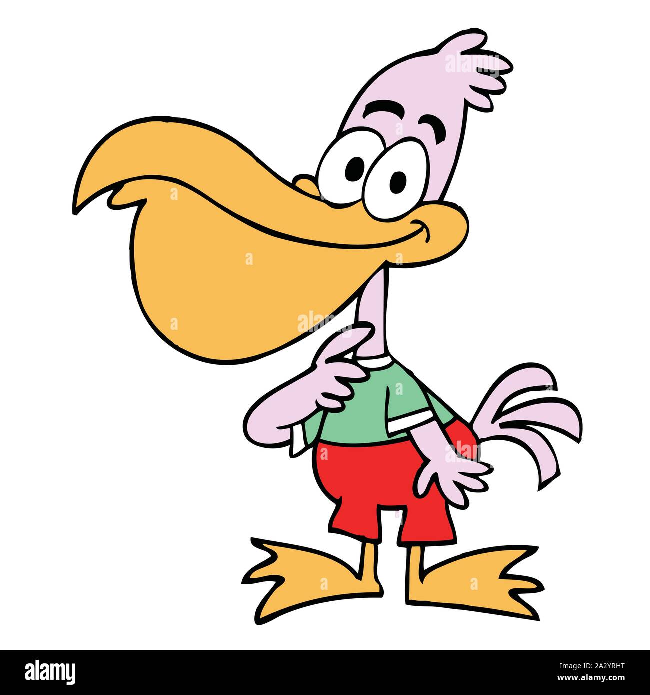 White pelican bird standing Stock Vector Images - Alamy
