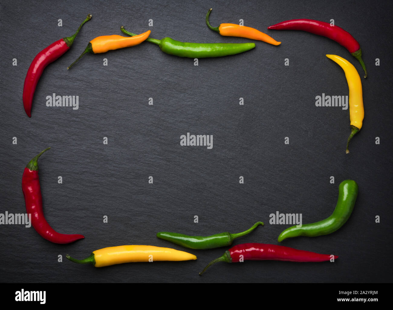 Chili border hi-res stock photography and images - Alamy