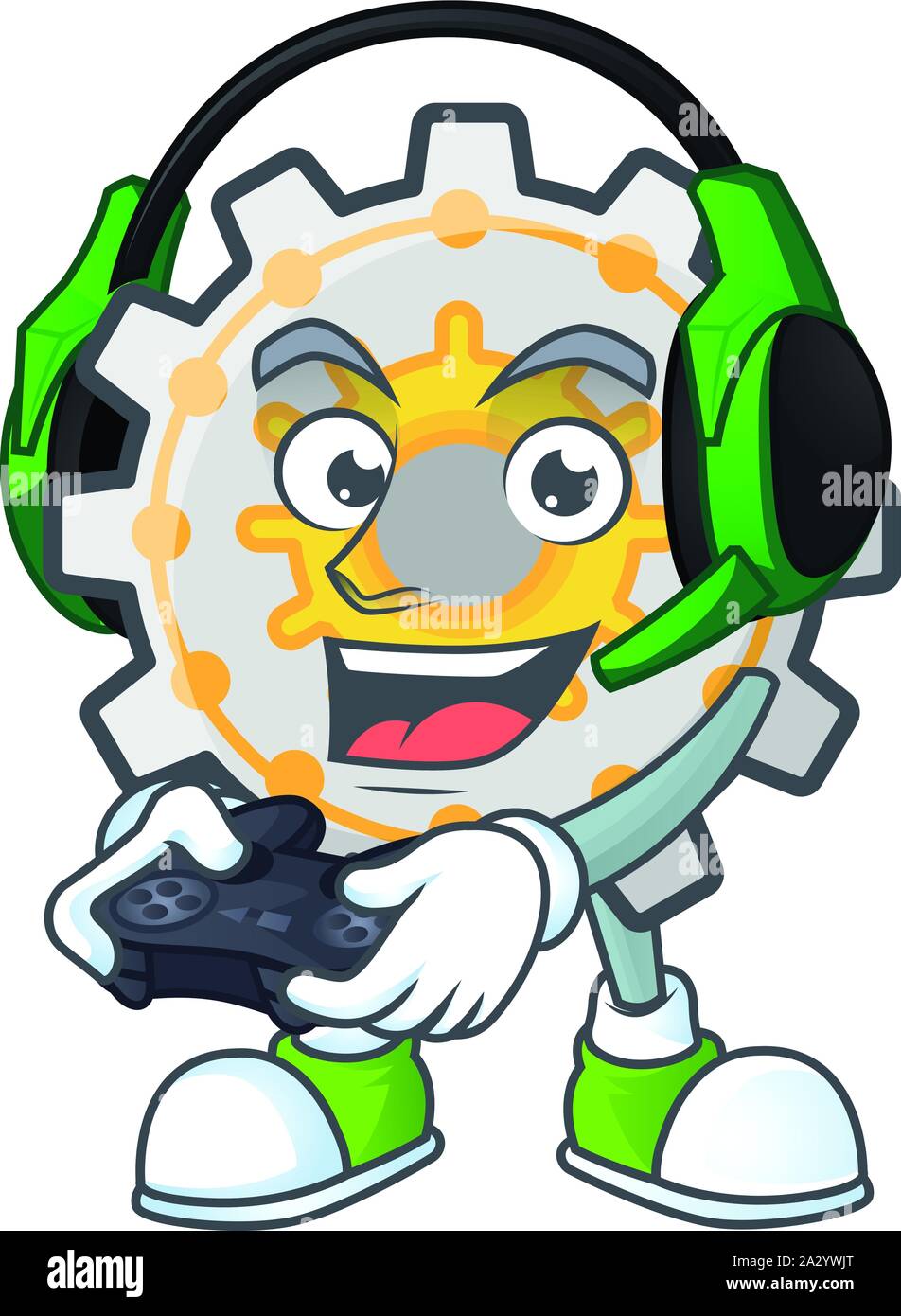 Gaming gear machine cartoon character mascot style Stock Vector Image ...