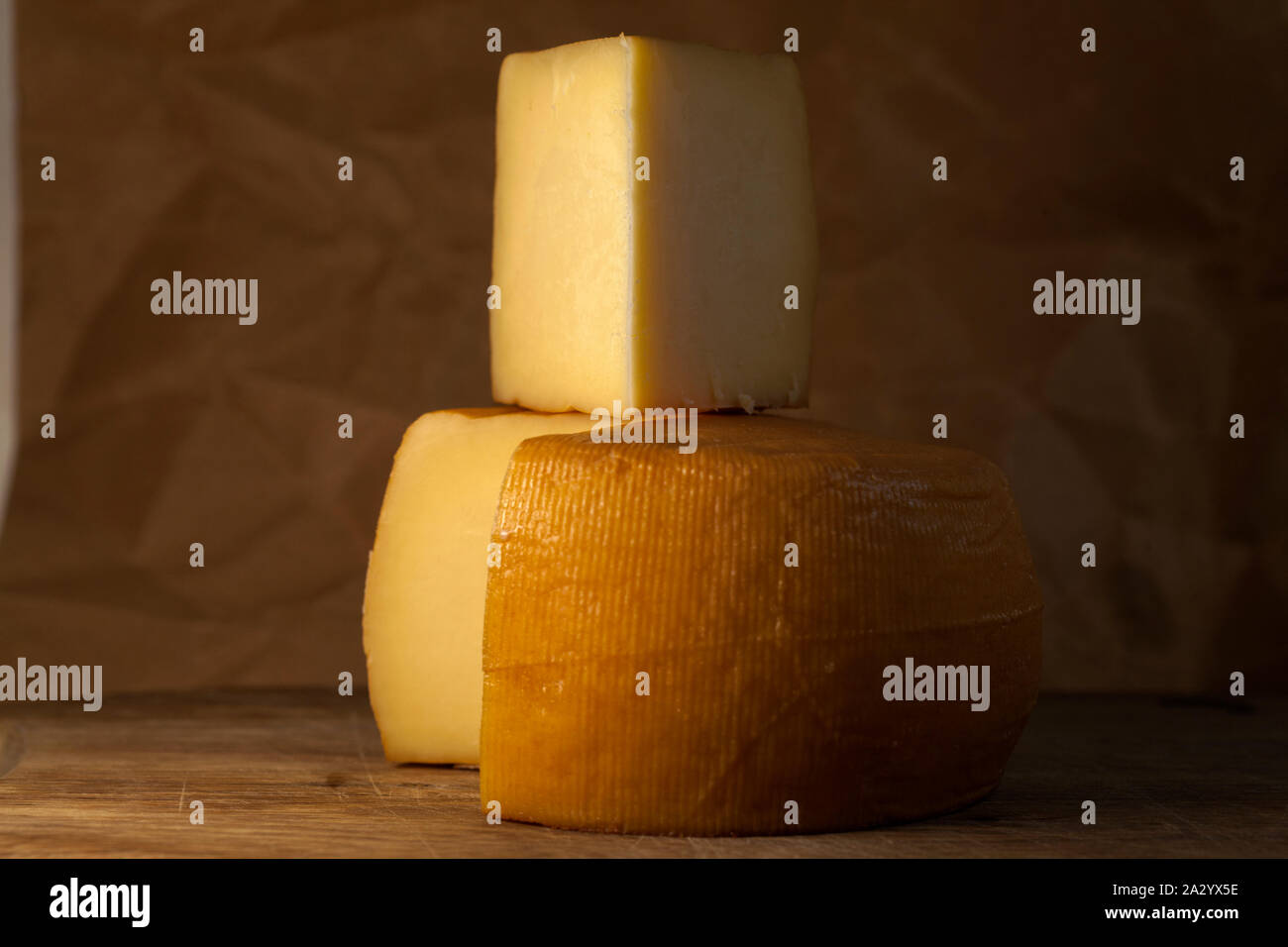 Wheel of cheese still life hi-res stock photography and images - Alamy
