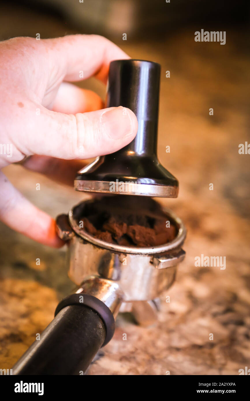 Espresso making hi-res stock photography and images - Alamy