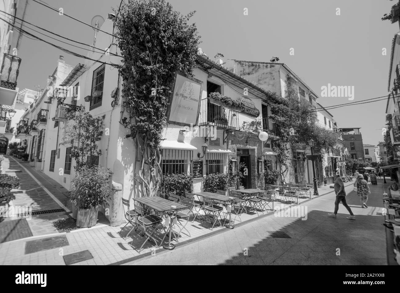 Marbella old town Black and White Stock Photos & Images - Alamy