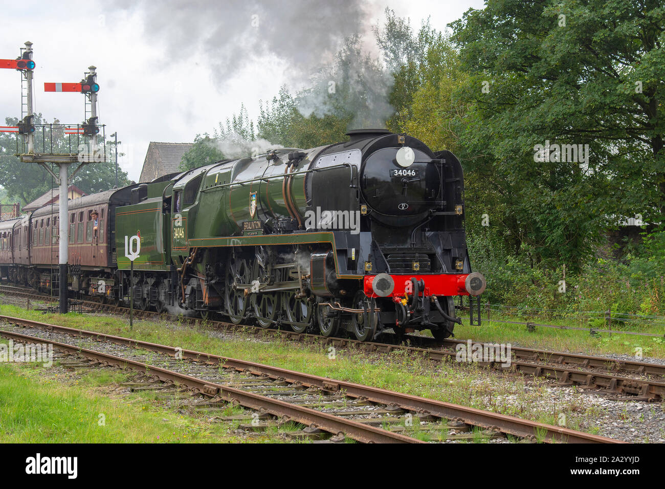 Steam engine Braunton on the east lancashire railway, bury, uk Stock ...