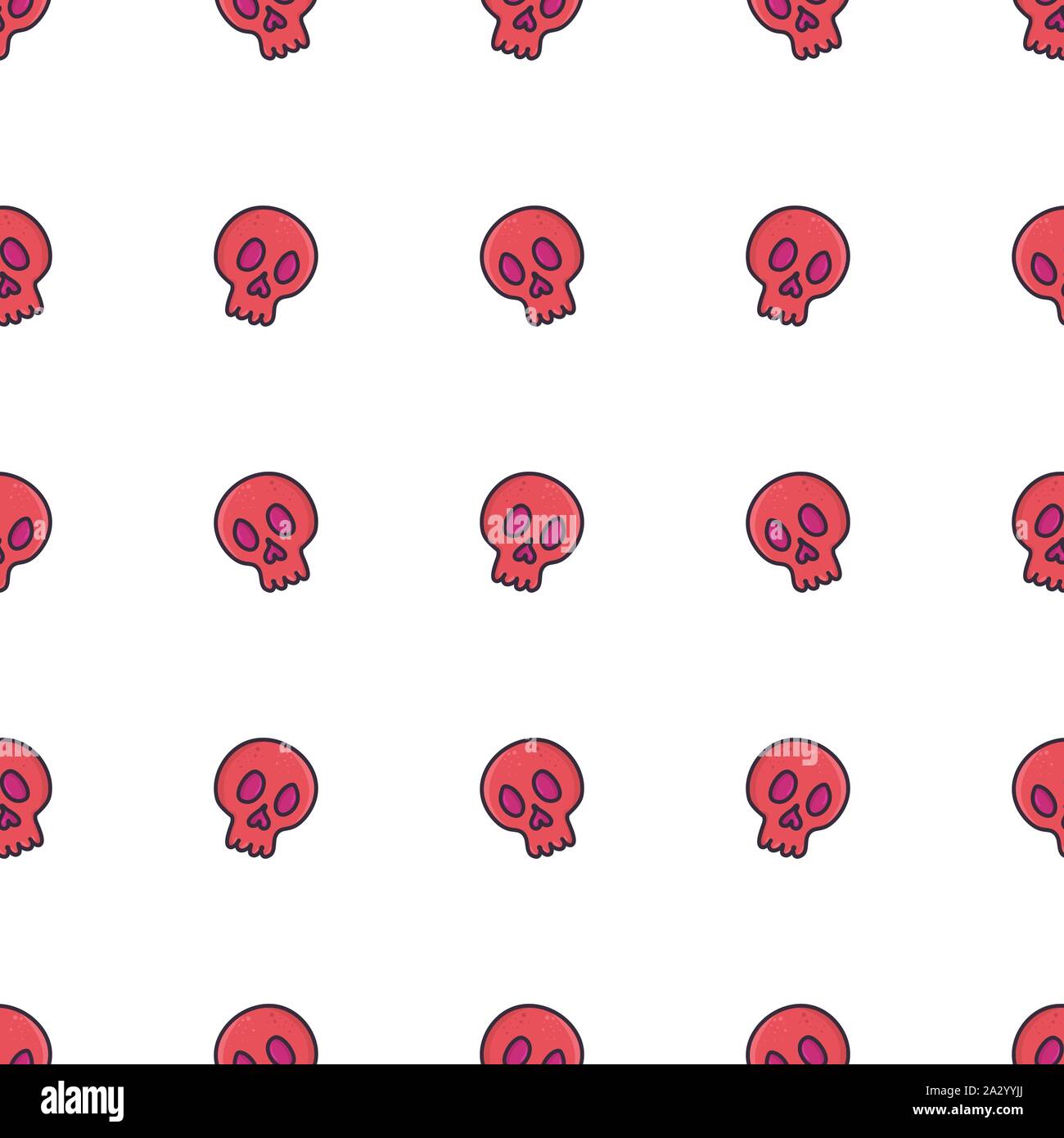 Red skull halloween seamless pattern for celebration design. Funny ...