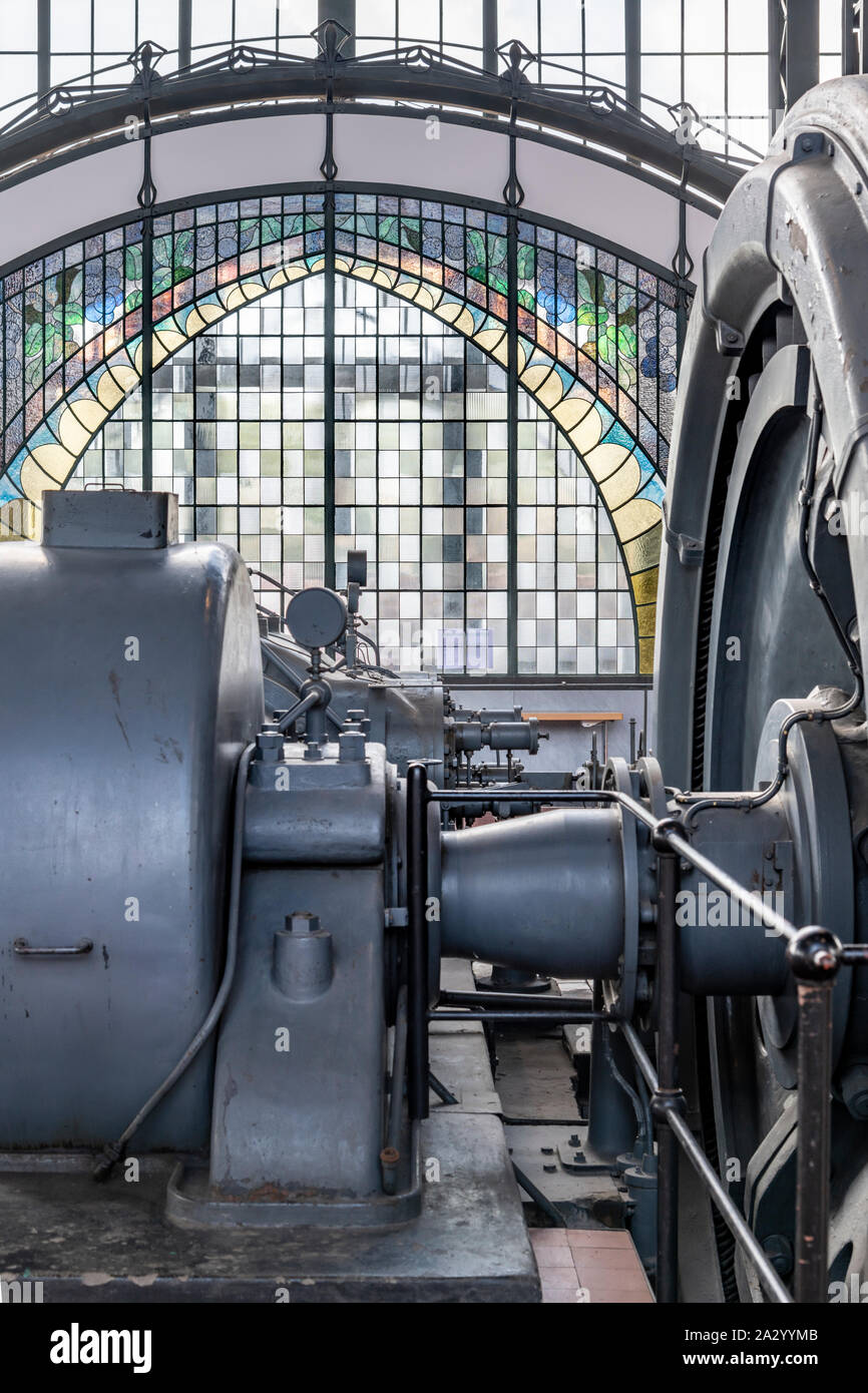 Massive Art Nouveau / Deco Engine room and colliery at LWL Industrial ...