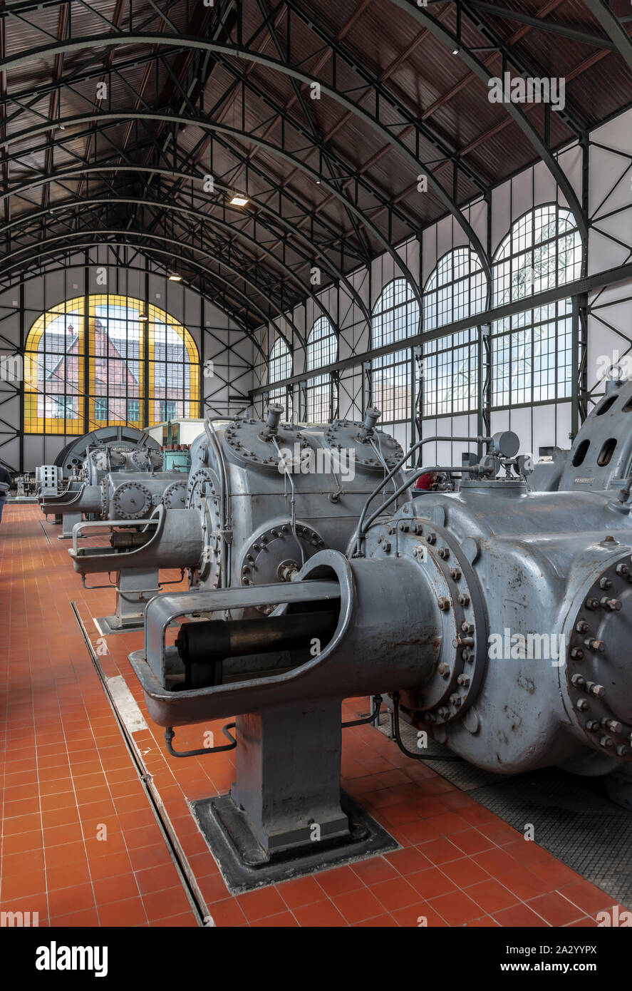 Massive Art Nouveau / Deco Engine room and colliery at LWL Industrial ...