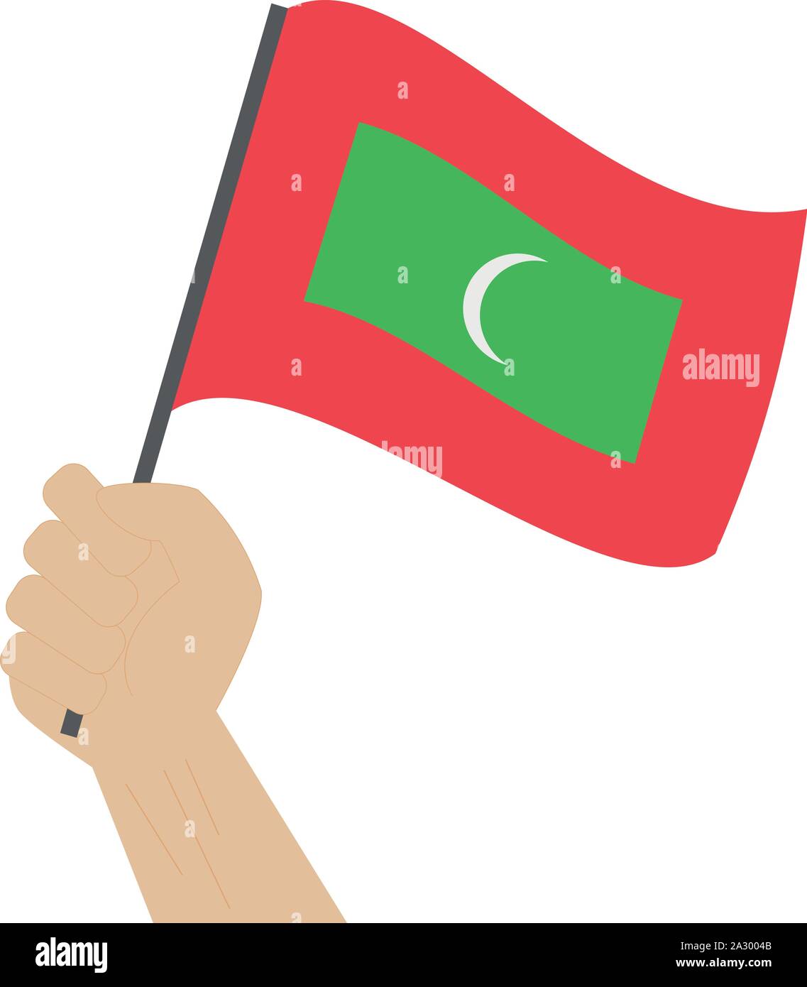 Maldives flag waving vector Stock Vector Images - Alamy