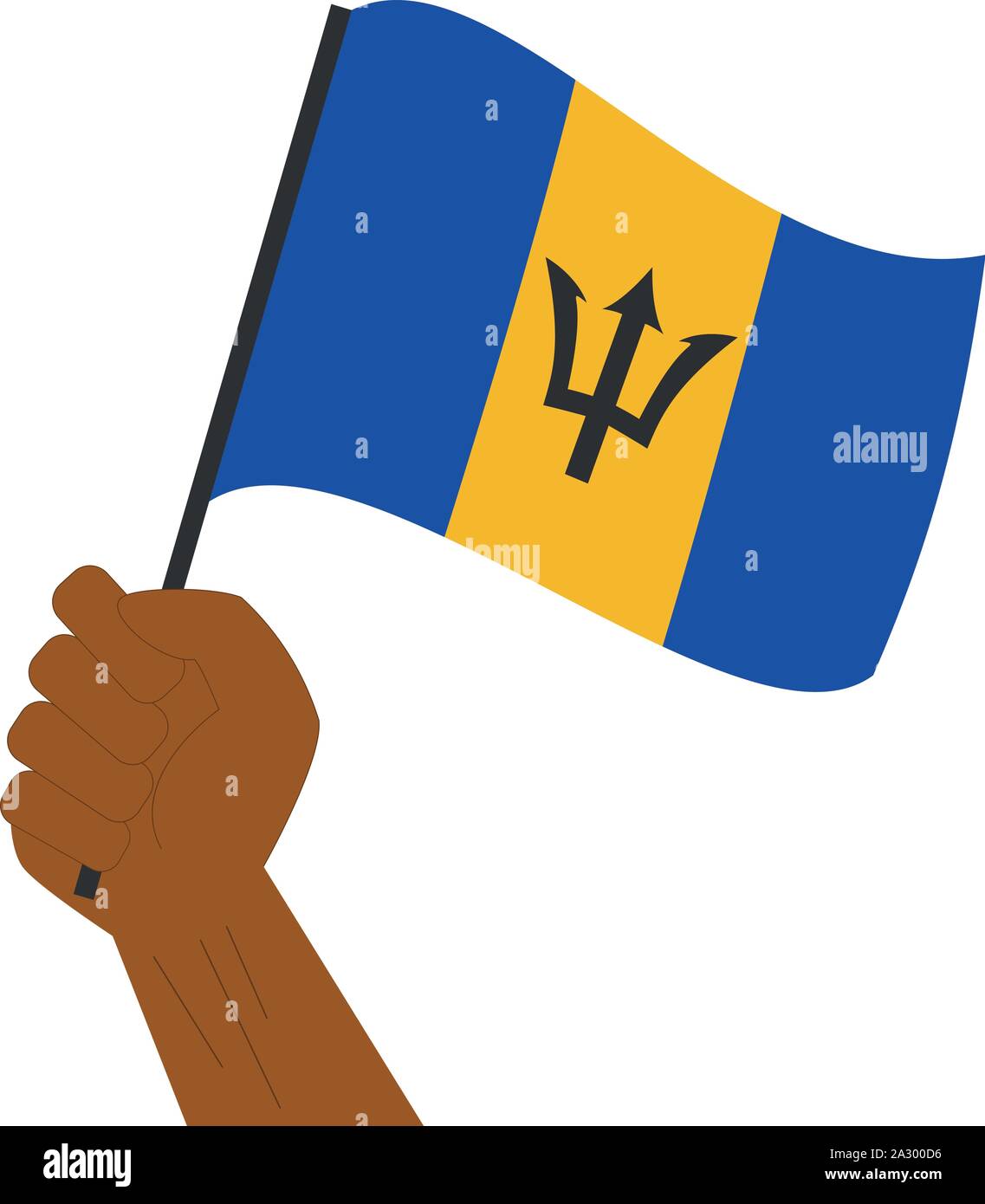 Barbados flag clip art hi-res stock photography and images - Alamy