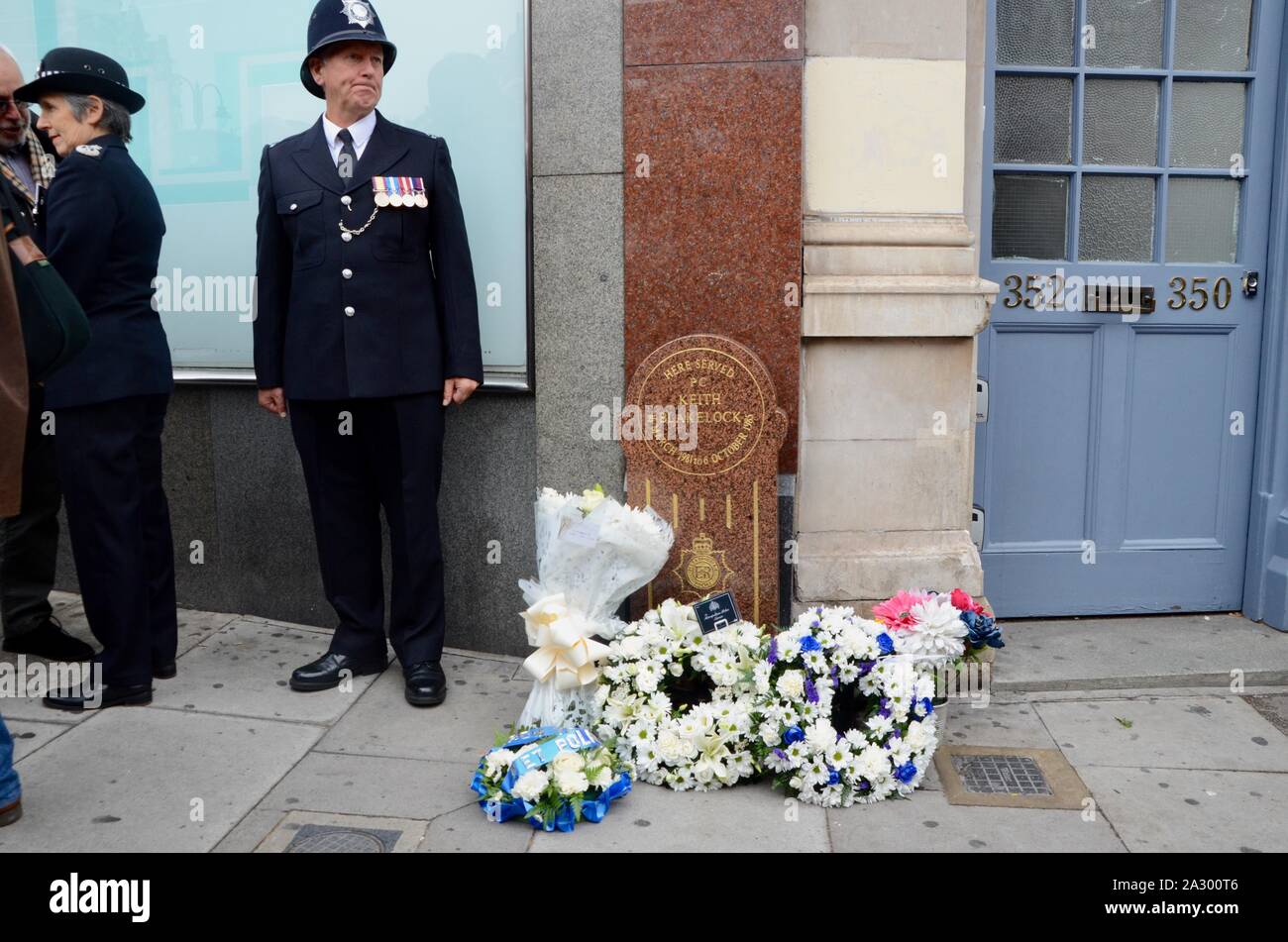 flowers laid for anniversary commemoration for pc keith blakelock ...