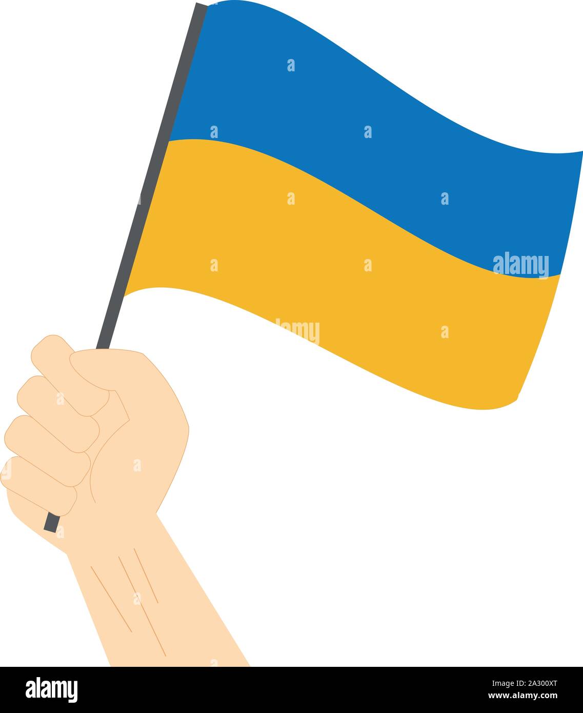 Waving hand symbol flag ukraine Stock Vector Images - Alamy
