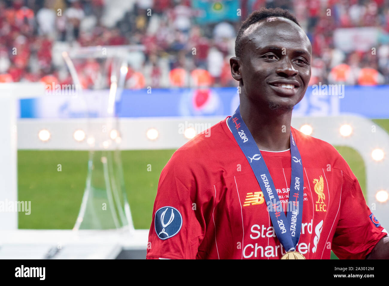 Istanbul, Turkey - August 14, 2019:: Joy, smiles, cheer of Sadio Mane ...