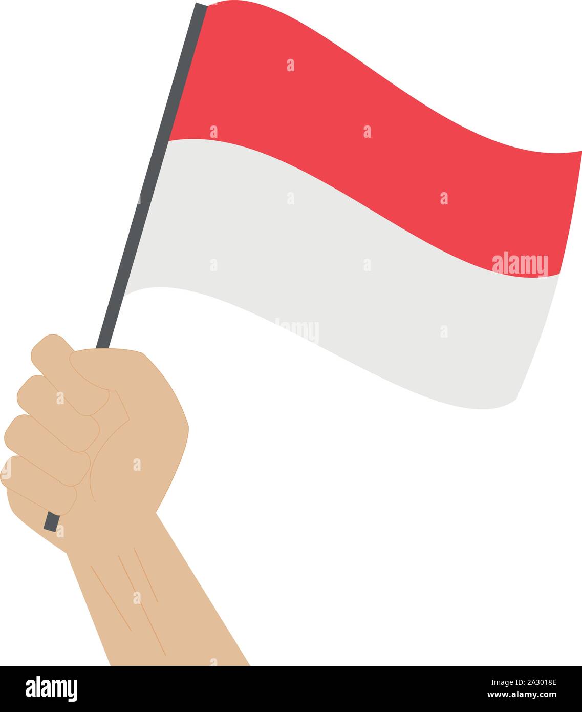 Indonesia flag raising Stock Vector Images - Alamy