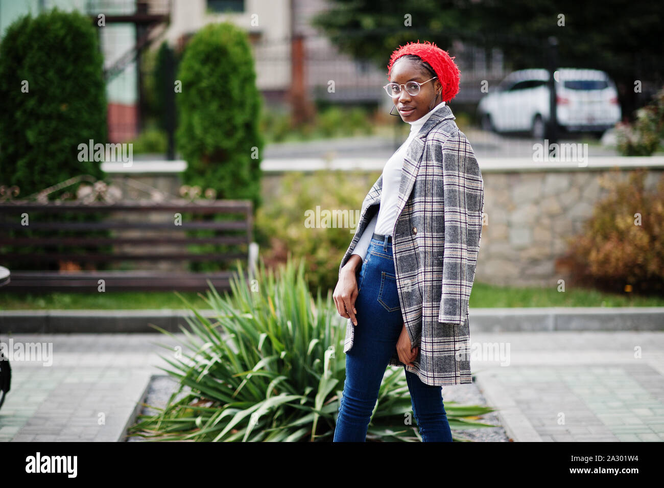 Young modern fashionable, attractive, tall and slim african muslim ...