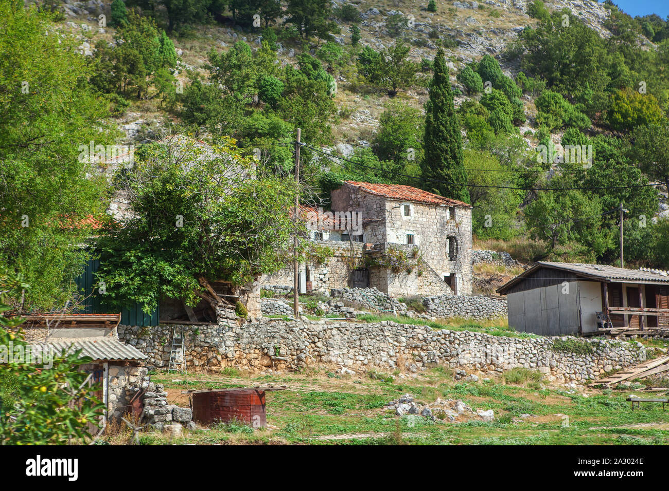traditional and typical village in Balkans Stock Photo - Alamy